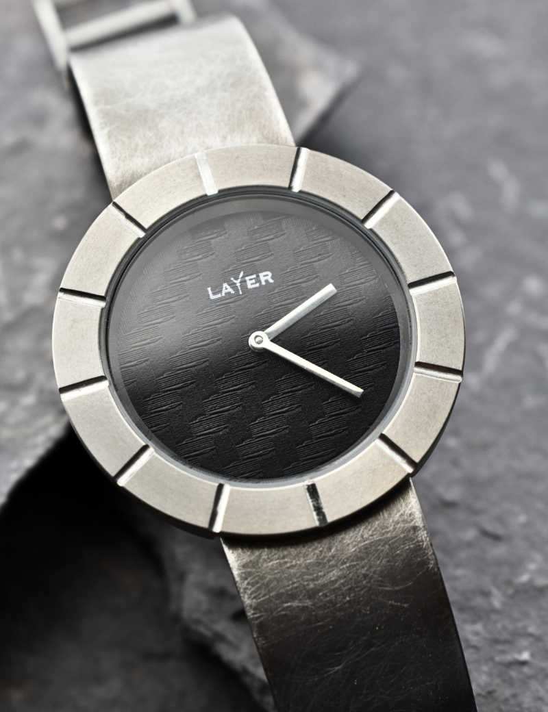 Titanium and carbon watch